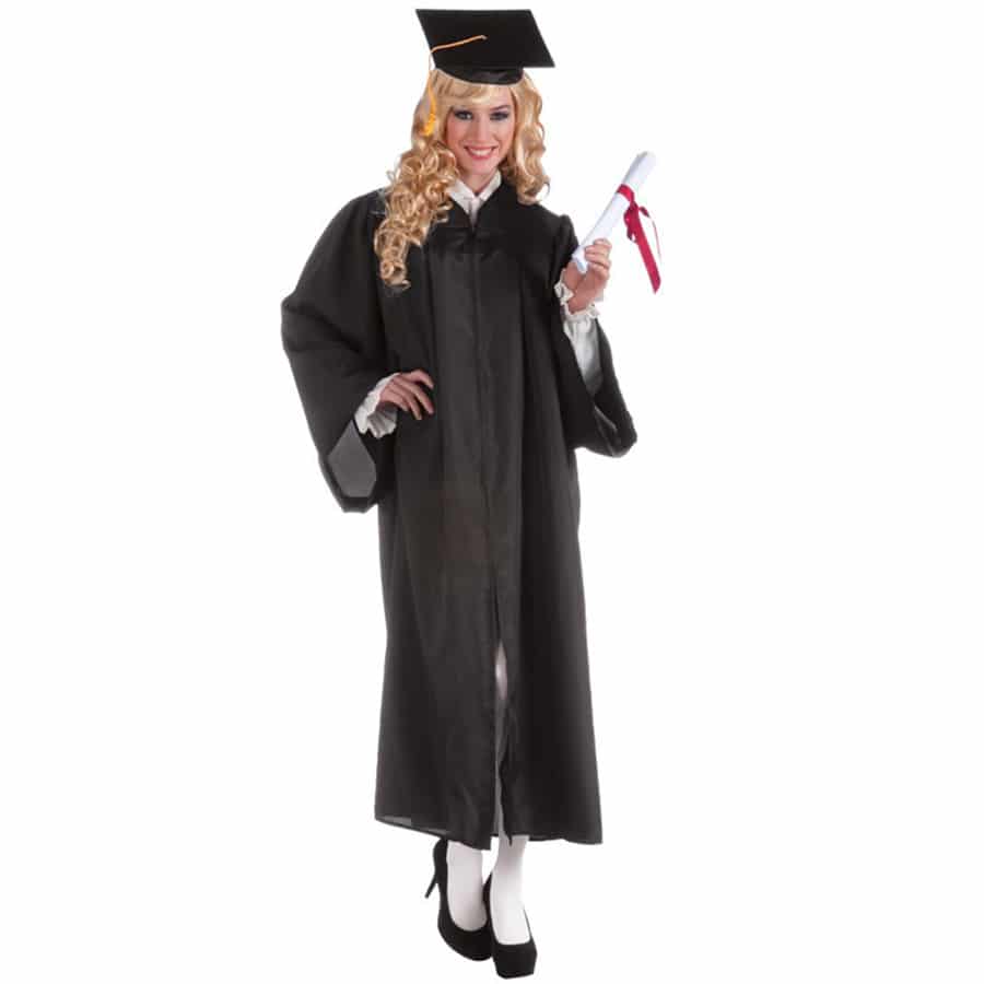 Graduation Robe Black Adult - Costume Cave