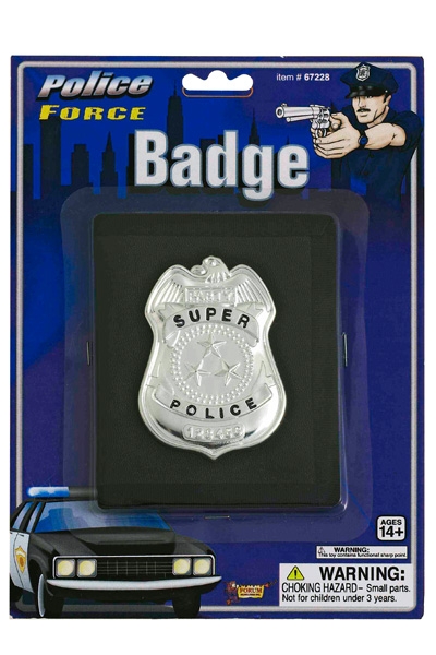 Police Badge on Wallet - Costume Cave